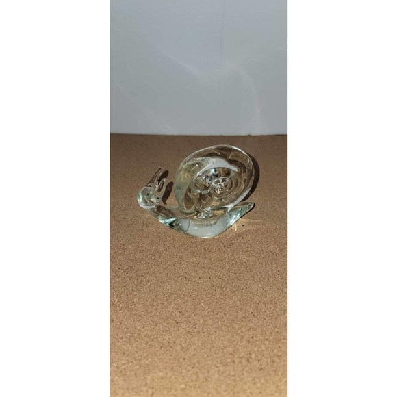 Accents | Vintage Clear Art Glass Figural Snail Paperweight Figurine ...